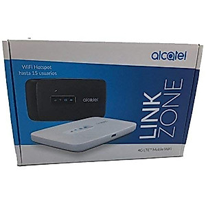 Alcatel LINKZONE Mobile 4G LTE WiFi Hotspot (US + Global 4G LTE) w/iOS & Android App, GSM Unlocked Upto 150mbps, Up to 15 Users MW41NF-2AOFUS2 (AT&T, T-Mobile, Metro, Cricket)