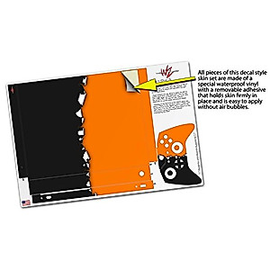 WraptorSkinz Decal Vinyl Skin Wrap Compatible with Xbox One X Console and Controller - Ripped Colors Black Orange