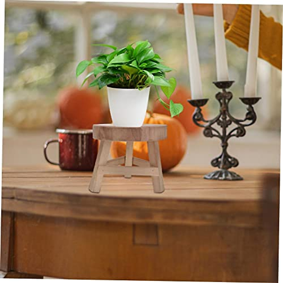 YARNOW Floor Stand Wood Planter Holder Planters for Indoor Plants Outdoor Planters Wooden Flower Stand Flowerpot Rack Desktop Accessories Flowerpot Stand Fall to The Ground Storage Rack