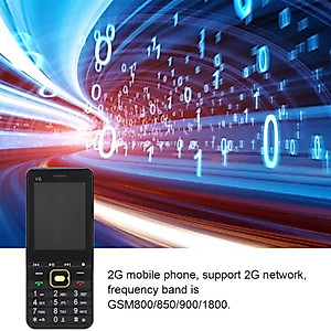 PUSOKEI V6 2G GSM Unlocked Cell Phone,2000mAh battery Long Standby Seniors Cell Phone,2.8in HD Screen Four Cards Four Standbys Cellphone for Elderly and Kids(black)