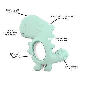 Brushing Buddy - 2-in-1 Silicone Teether and Brushing-Time Mouth Prop Toy to Make Baby and Toddler toothbrushing and flossing More Fun (Yellow)