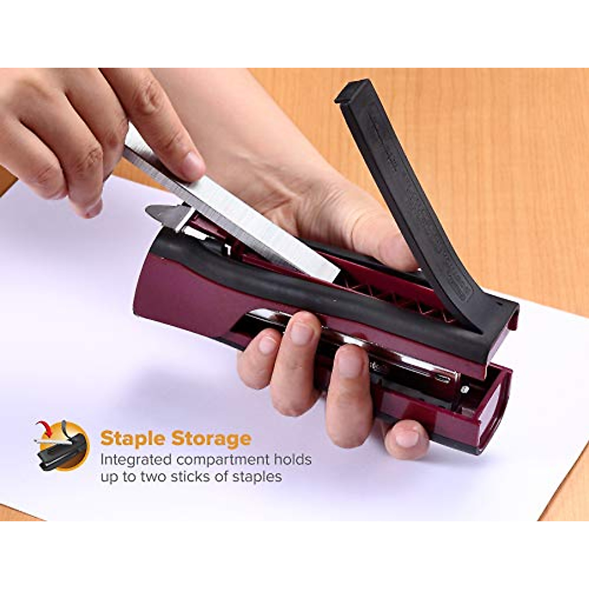 Bostitch Office Dynamo Stand-Up Stapler with Built-in Pencil Sharpener, Staple Remover and Staple Storage (B696R-MAG)