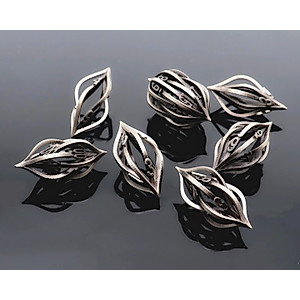 CREEBUY Metal DND Game Dice Set: Arcanum Dice for Dungeon and Dragons Table Games-Metal 3D Printed Hollow Dice Polyhedral D&D RPG MTG Game Alien Dice Creative Gift for Families,Friends