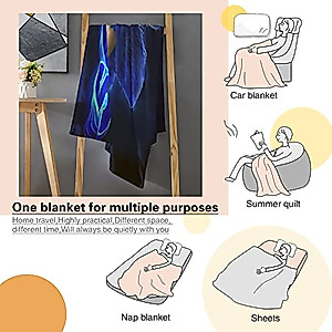 GCVYZL Blanket Flannel Throw Blankets Soft Lightweight Plush Cozy for Sofa Bed All Season for Adults Kids 50" x60