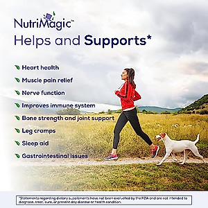 NutriMagic Elemental Magnesium 520mg Patented High Absorption, Natural Dead Sea Mineral Complex from Magnesium Oxide for Heart, Muscle, Bone, Brain Health Support, 1 Capsule Per Day, 60 Vegan Capsules