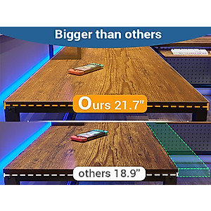 SEDETA L Shaped Computer Desk, 59'' Corner Office Desk, Office Desk with Drawers, Legal/Letter/A4 File Drawers, Headphone Hook and Monitor Shelf, Home Office Desks for Printer, Rustic Brown