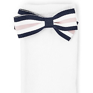 Gymboree Baby Girls And Toddler Knee Socks, White Box/Blue Heart 2 Pack, 6-8 US