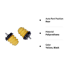 ONER Pair Of Rear Axle Bumper With Nuts，Compatible With 99-07 ChevySilverado 1500,99-07 GMC Sierra 1500,Replace# 15712438,523-049