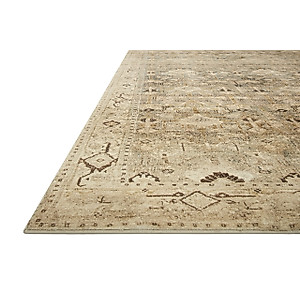 Loloi II Margot Collection MAT-04 Antique / Sage 5'-0" x 7'-6", .38" Thick, Area Rug, feat.CloudPile, Soft, Durable, Printed, Medallion, Low Pile, Non-Shedding, Easy Clean, Living Room Rug