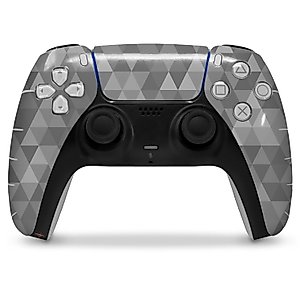 WraptorSkinz Skin Wrap compatible with Sony PS5 DualSense Controller Triangle Mosaic Gray (CONTROLLER NOT INCLUDED)