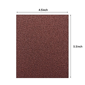 1/4 Sheet Sandpaper 4.5 x 5.5 Inch, Wet Dry Sand Paper, 30Pcs Sanding Sheets for Palm Sanders Hand Sanding Blocks on Woodworking, Metal, Primers, Automotive Paint, Detail Polishing (60 Grit)