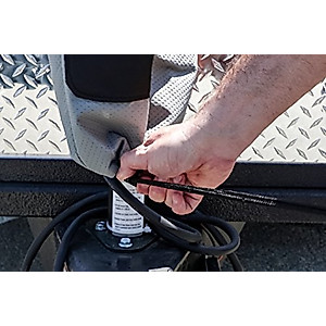 Camco Electric Tongue Jack Head Cover- Protects Your Electric Tongue Jack from Harmful UV Rays, Excess Moisture and Dirt and Debris (48356), Black,Grey