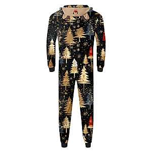 Family Christmas Pjs - Matching Onesie & Shirts Set with Dog Pjs