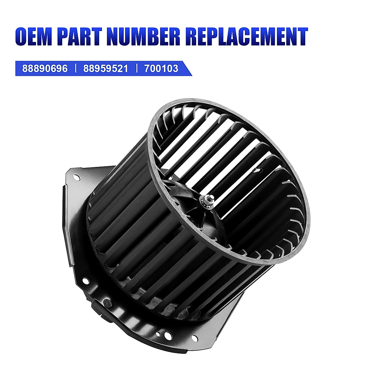 AC Blower Motor with Fan Fits for 1992 1993 1994 1995 1996 Chevy Silverado Suburban 1500 2500 Tahoe GMC Sierra Yukon C1500 C2500 K1500 K2500 G20 HVAC Heater Blower Motor Replaces# 700103