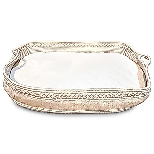 Baby Changing Basket, Cotton Rope Moses Basket, Diaper Changer, Handwoven, Boho Nursery Décor, Changing Nursery/Dresser/Table Topper, Baby Bassinet Station with Soft Pad