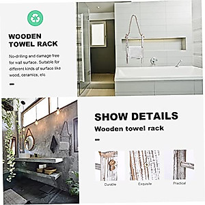 STOBAZA 1pc Trapezoidal Towel Rack Decorative Towels Blanket Ladder Decorative Ladder Wall Towel Holder Wall Towel Drying Holder Tea Towel Ladder Towel Organizer Holder 3 Layers Towel Rack