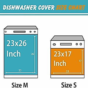 MEDU Dishwasher Magnet Cover Panel Country Floral Kitchen Decoration Sticker Refrigerator Magnets Decorative Cabinet Appliance Front 23" X 26"