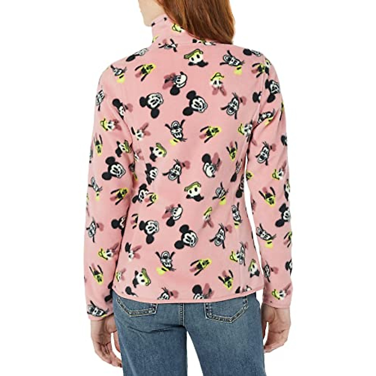 Amazon Essentials Disney | Marvel | Star Wars | Princess Women's Polar Fleece Full-Zip Mock Jackets, Minnie and Friends, XX-Large