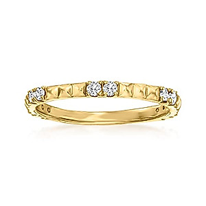 Canaria 0.25 ct. t.w. Diamond Ridged Ring in 10kt Yellow Gold