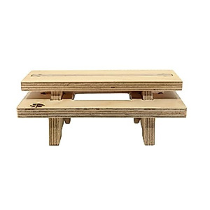 Teak Tuning Picnic Table Ramp, 7.5" Long, 5.5" Wide, 2.75" Tall