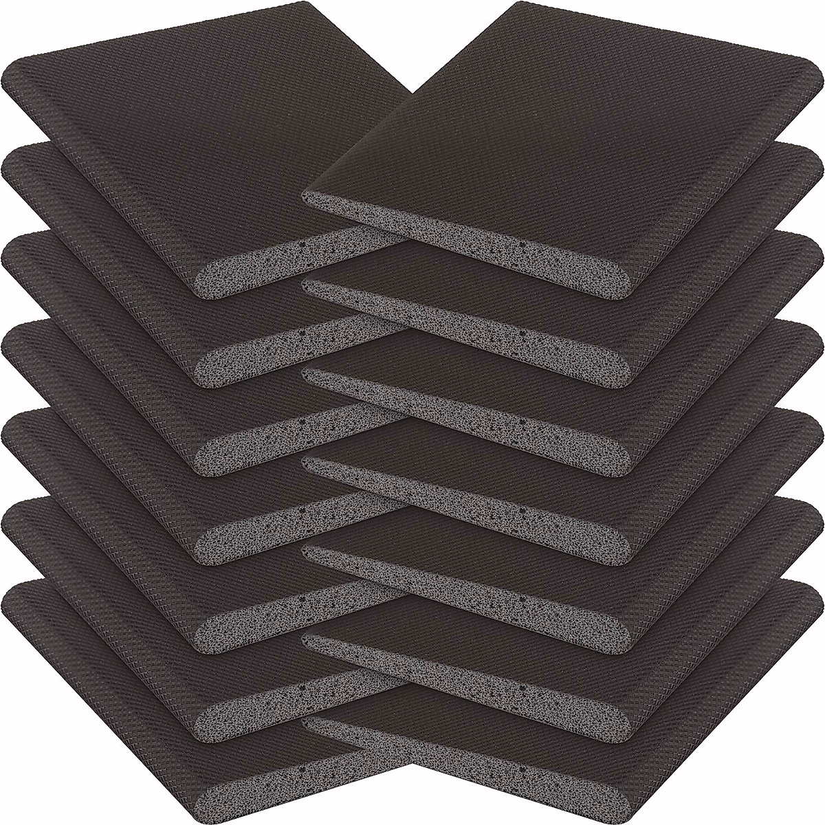 Jetec 14 Pieces Door Corner Seals Self Adhesive Exterior Door Frame Seal Weather Stripping Corner Pad Foam Draft Stopper Gap Filler Bottom for Weather Protection, Isolation of Noise(Black)