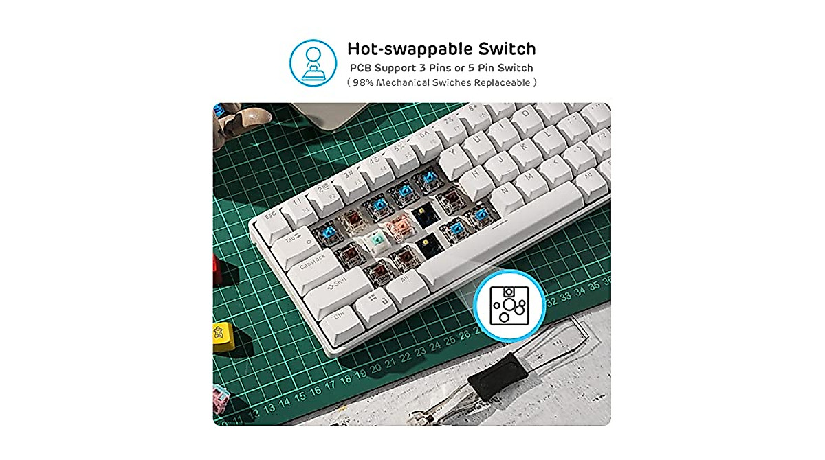 RK61 Wireless 60% Mechanical Keyboard - Compact & Versatile