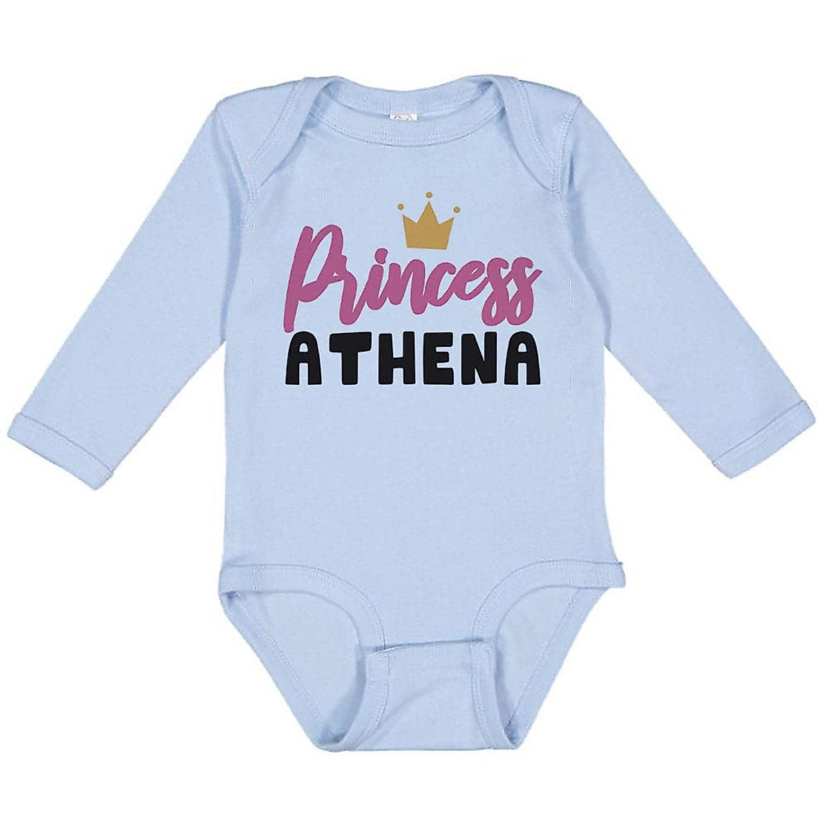 TATY Kids Princess Athena Long Sleeve Baby Infant One Piece Bodysuit 12 Months Light Blue