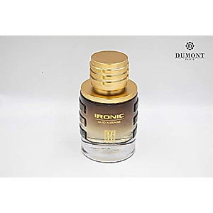 Dumont Ironic Oud Mirage Pour Homme (3.4 Fl. Oz) Eau De Perfum – Perfume Body Spray for Men, Boys, Him - Long Lasting Cologne with Tobacco, Leather, Grapefruit, Woodsy Masculine Scent