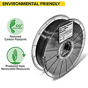 StanceMagic Black 3D Printer Filament 1.75mm PLA for 3D Printers, FDM Printers, 3D Pens, 0.8kg (1.75lbs) Pack