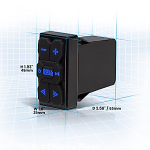 BOSS Audio Systems BPS1RS Carling Rocker Switch – Receives Audio Via Bluetooth and 3.5 mm Jack Directly to an Amplifier. Best for ATV/UTV. Also Marine, RV, Trucking, Emergency Vehicle Industries