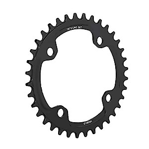 Alomejor Bike Chain Ring 32/34/36/38T BCD 104 Mountain Bike Steel Single Crank Chain Ring Repair Parts for Outdoor Cycling(32T Black)