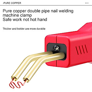 50w Hot Stapler,Plastic Welding Machine Car Bumper Repair Kit with Plier, knife,Flat/Outside Corner/Inside Corner/Wave Staples Welding Repairing Machine Welder Gun Repair (Red)