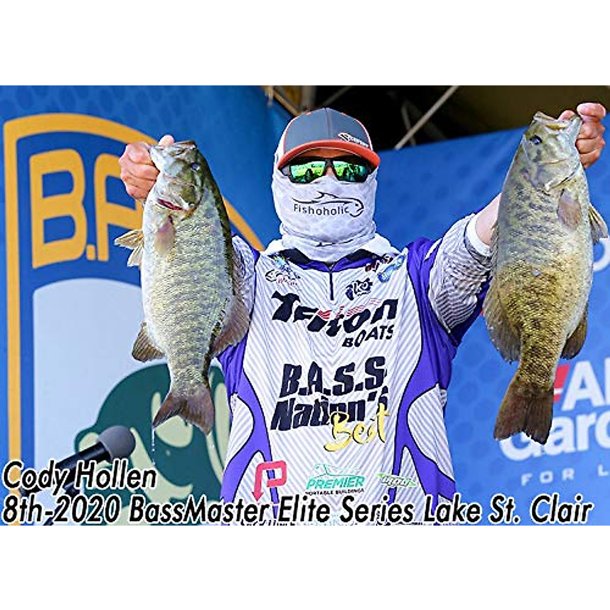 Fishoholic Fishing Face Mask Buff -3 Colors- UPF50+ Fishing Neck Gaiter Wind Dust Sun Protection Hunting Bandana (GreyH2OCamo)