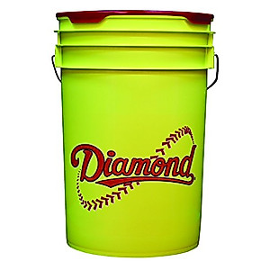 Diamond Sports 6-Gallon Yellow Ball Bucket with 18 DRC-10FPSC USA 10-inch Yellow Softballs