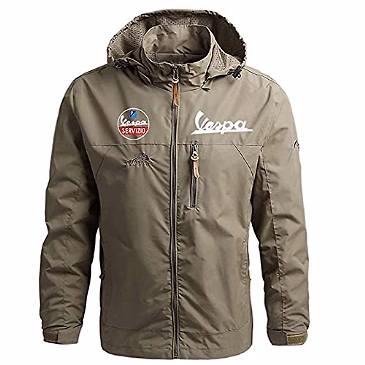 RIDAEX Men's Hoodie Jackets - Vespa New Custom Print Sweatshirts Warm Zippered Cardigan Outdoor Sports Coat-B||M