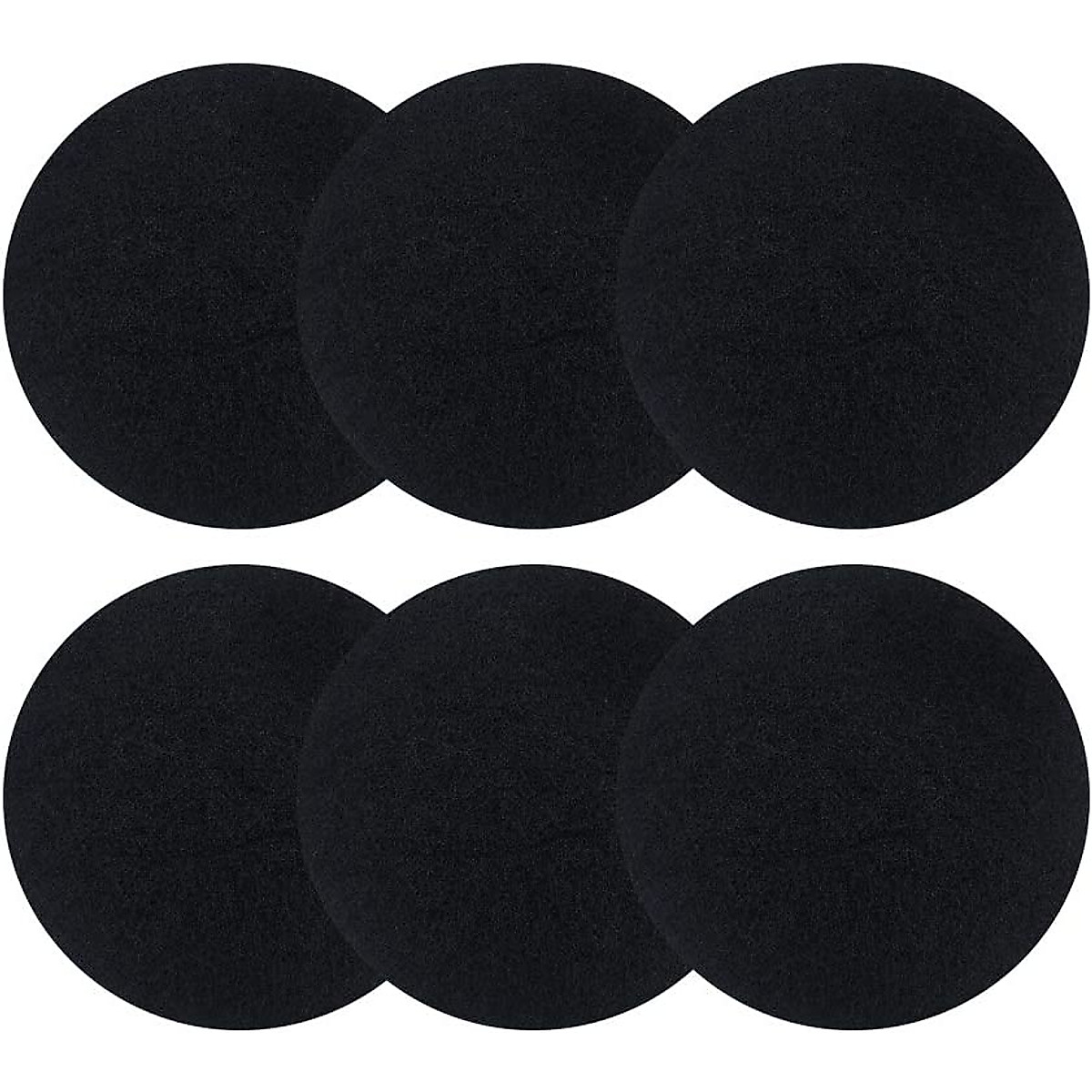 6 Pack Charcoal Filters for Kitchen Compost Bins - Thickening Compost Bin Filters Activated Carbon Filters for Kitchen Compost Bin Filters Replacement, 0.4" Thickness