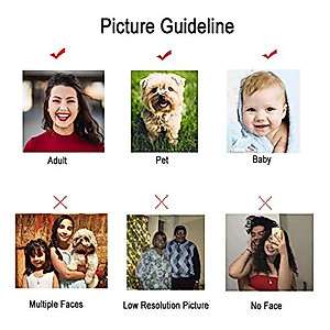 ShineSand Custom Face Socks with Picture, Personalized Socks with Photo Customized Unisex Funny Crew Sock Gifts for Men Women