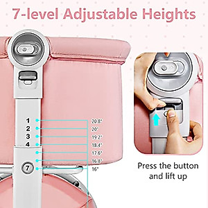 INFANS 3 in 1 Baby Bassinet, Bedside Sleeper, Rocking Cradle, Easy Folding Portable Safer Co-Sleeping Crib with Height Angle Adjustable, Wheels Storage Basket Travel Bag for Infant Newborn (Pink)