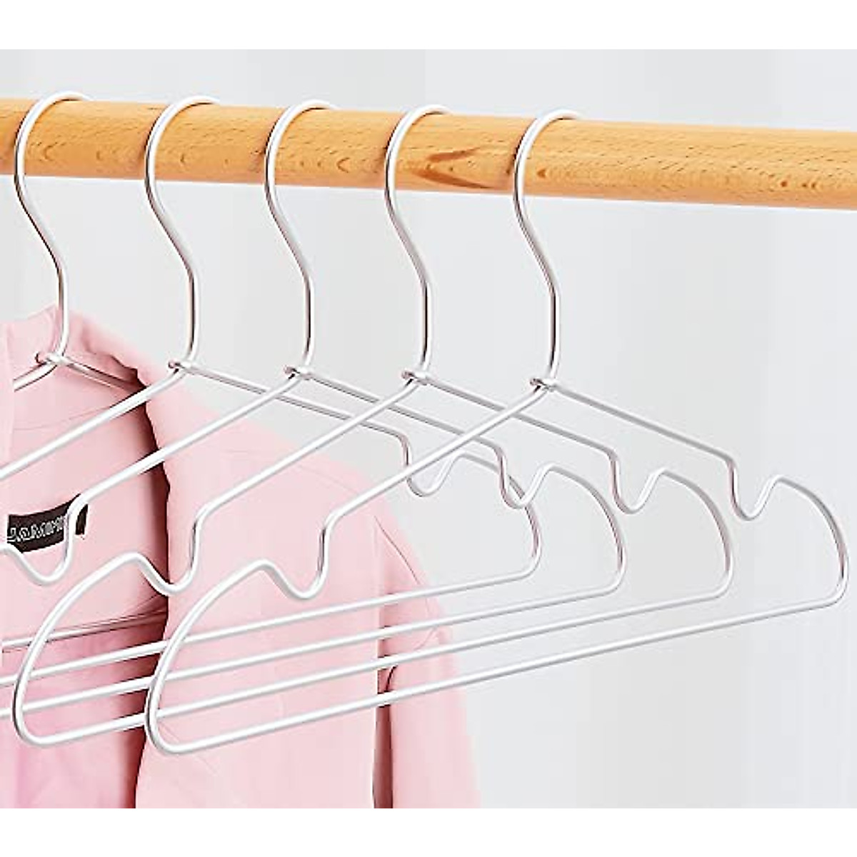 Aluminum Metal Hangers ,10 Pack Strong Heavy Duty Hanger for Shirt,Coat Suit,Lightweight Ultra Thin Space Saving Hangers