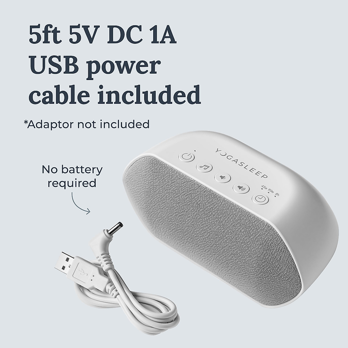 Yogasleep Soundcenter 6 Sound White Noise Machine with Timer Sleep Therapy for Adults & Baby 25 Volume Settings