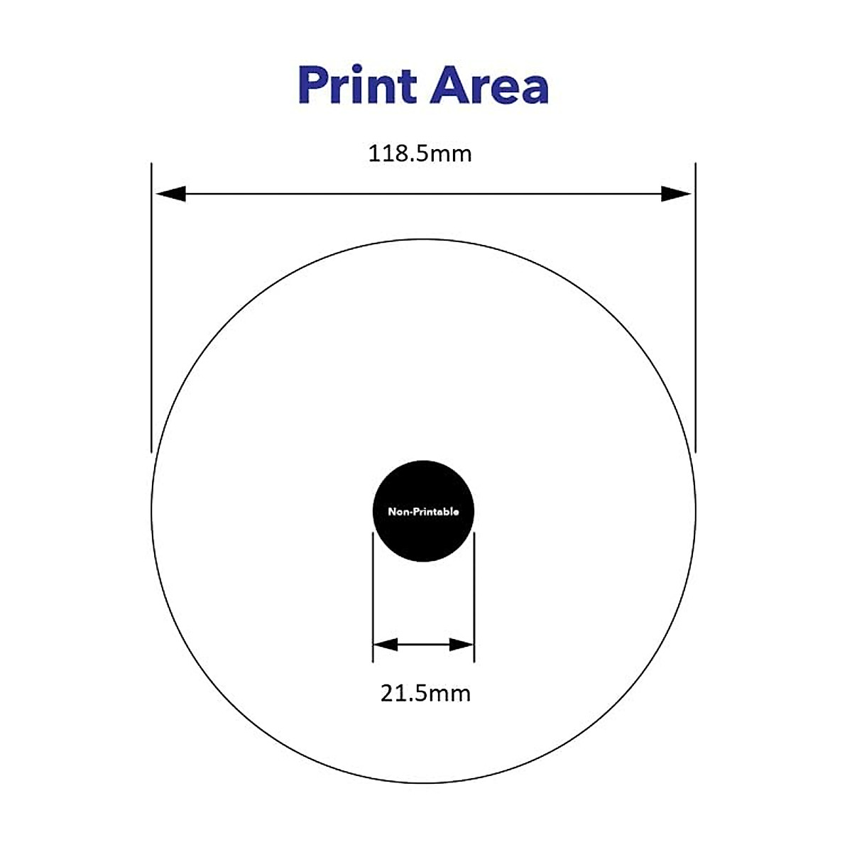 Verbatim BD-R 25GB 16X Blu-ray Recordable Media Disc DataLifePlus White Inkjet Hub Printable - 50pk Spindle - 97339
