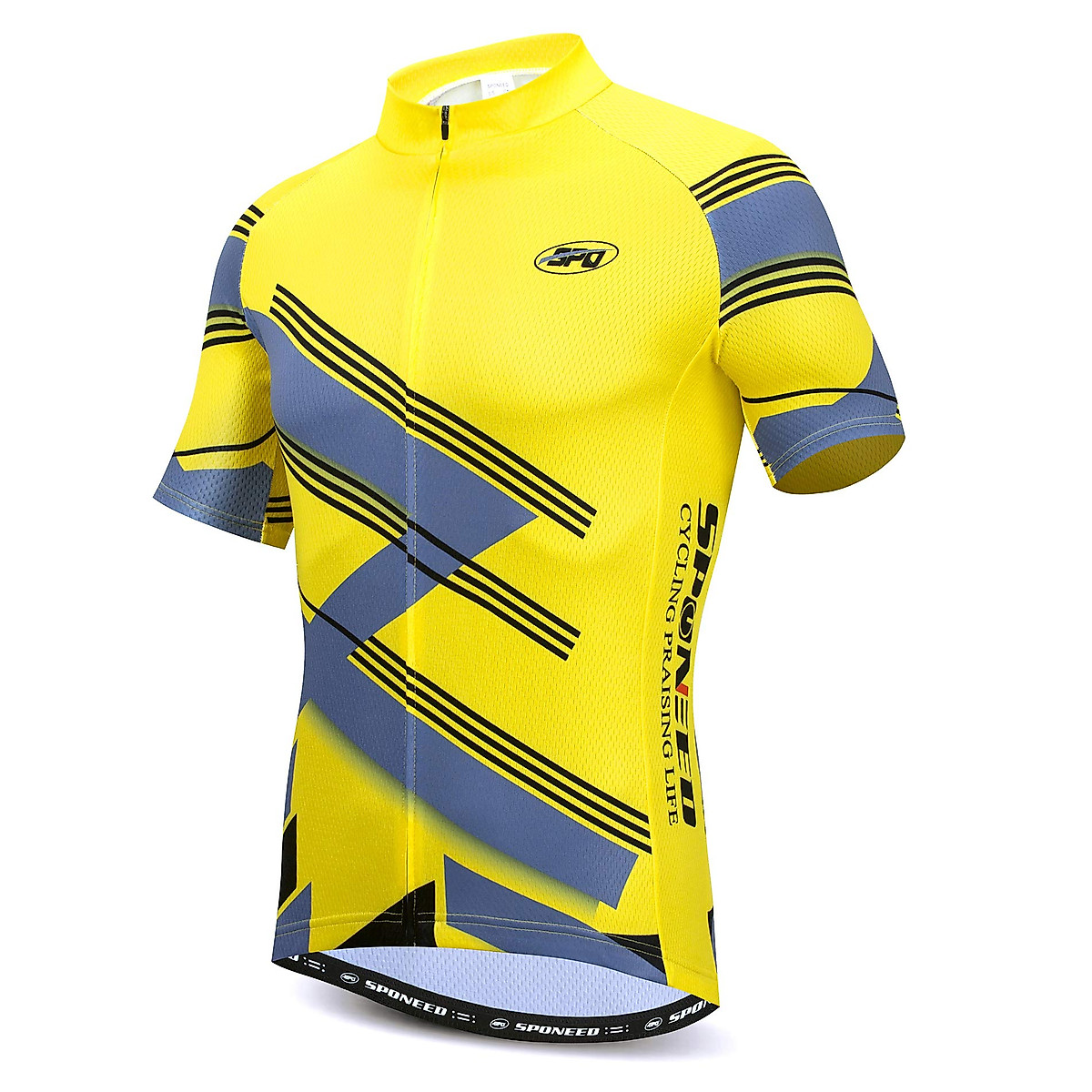 Men Cycling Short Kits Bike Biking Jackets Short Sleeve Padded Riding Gear US XL Yellow