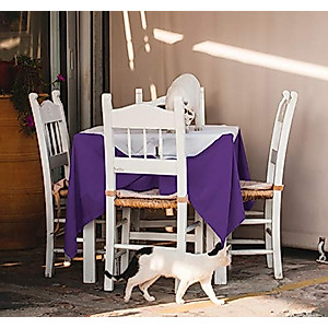 YLZYAA Tablecloth - 54 x 54 Inch -Purple-Square Polyester Table Cloth, Wrinkle,Stain Resistant - Great for Buffet Table, Parties, Holiday Dinner & More