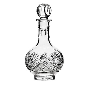 Vodka Set Russian Cut Crystal 12 Oz Carafe Decanter & 6 Crystal Shot Glasses 35 Ml 1.2 Oz