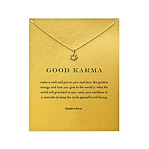 Baydurcan Friendship Anchor Compass Necklace Good Luck Elephant Pendant Chain Necklace with Message Card Gift Card … (gold flower)
