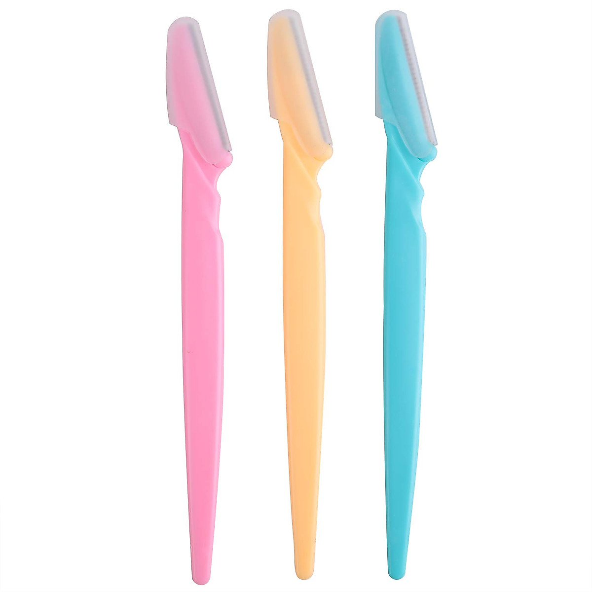 Foraineam 90 Pieces Eyebrow Razors Multipurpose Exfoliating Tool Eyebrow Trimmer Shaper Face Razor with Precision Cover