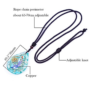 Amazonite Pendant Glow In The Dark Necklace Making Dreams a Reality - Bird of Paradise Orgone Pendant Orgone Energy Generator Necklace