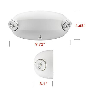 Lithonia Lighting ELM2L M12 Quantum LED Emergency Light, Manual Testing, 220 Lumens, White