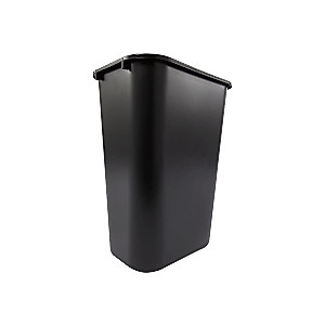 Rubbermaid Commercial Wastebasket Trash Container, 41QT/10.25 GAL, Ideal for Home/Office/Under Desk, Durable, Stackable, Black (FG295700BLA)