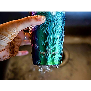 Stainless Steel Cups 16 oz Pint Tumbler (4 Pack) - Premium Metal Drinking Glasses | Stackable Durable Cup (16 oz Rainbow)